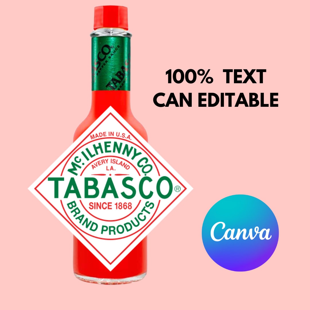 Hot Sauce Label Template. Easy to Customize and Print Pepper Sauce ...
