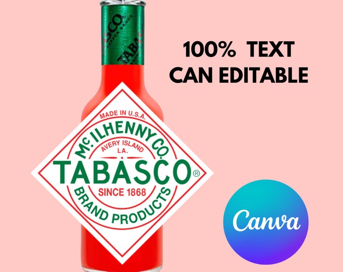 Homemade Pepper Sauce Label Template - Printable Hot Sauce Gift Sticker ...