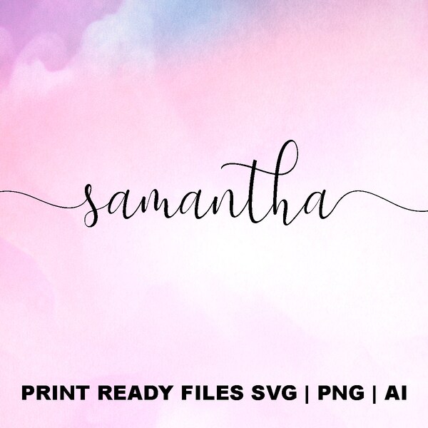 Samantha Font Svg - Etsy