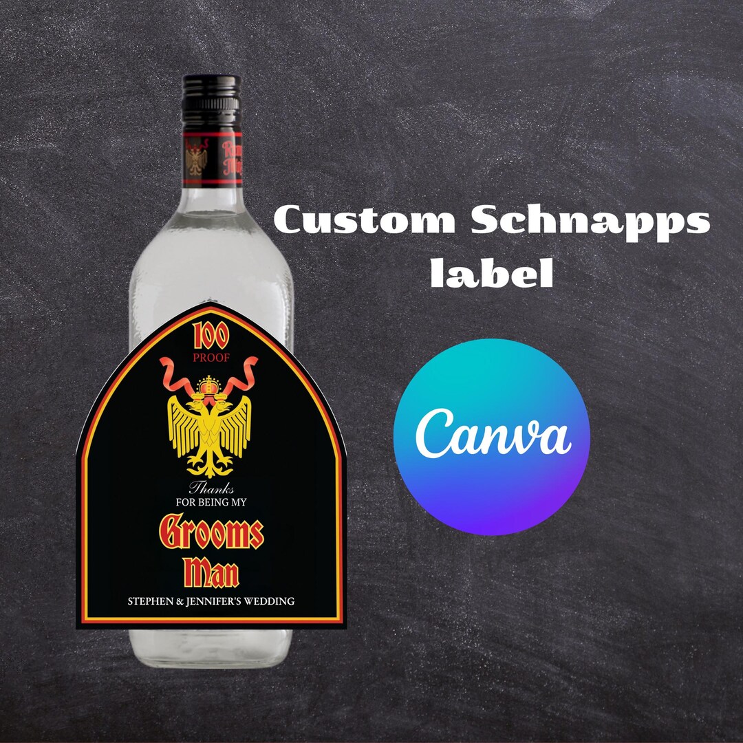 Schnapps Label Canva Template Personalized Custom Digital Download ...