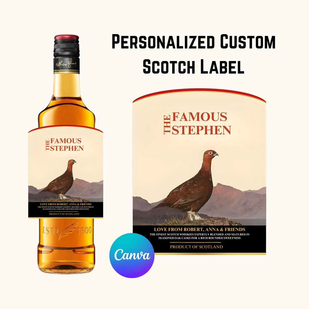 Scotch Label Canva Template Personalized Custom Digital Download ...