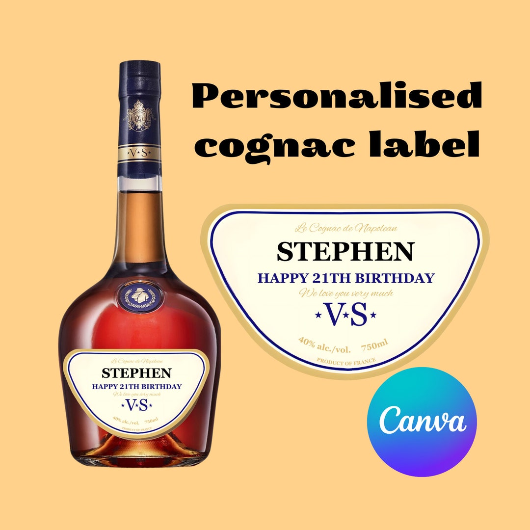 Cognac Label Canva Template Personalized Custom Digital Download ...