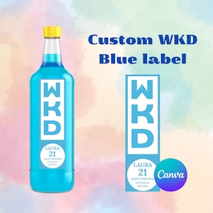 Label Canva WKD Blue Template Personalized Custom Digital Download ...