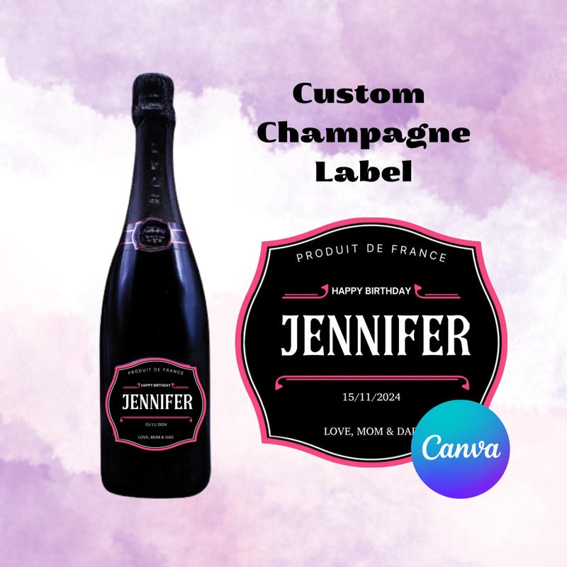 Champagne Print - Etsy