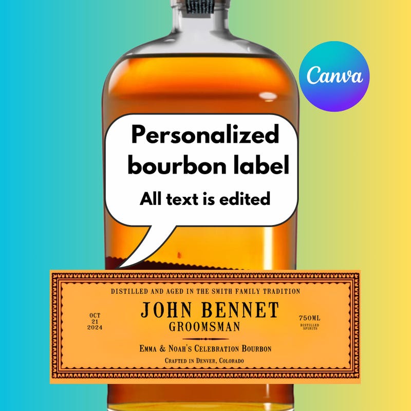 Bourbon Labels - Etsy