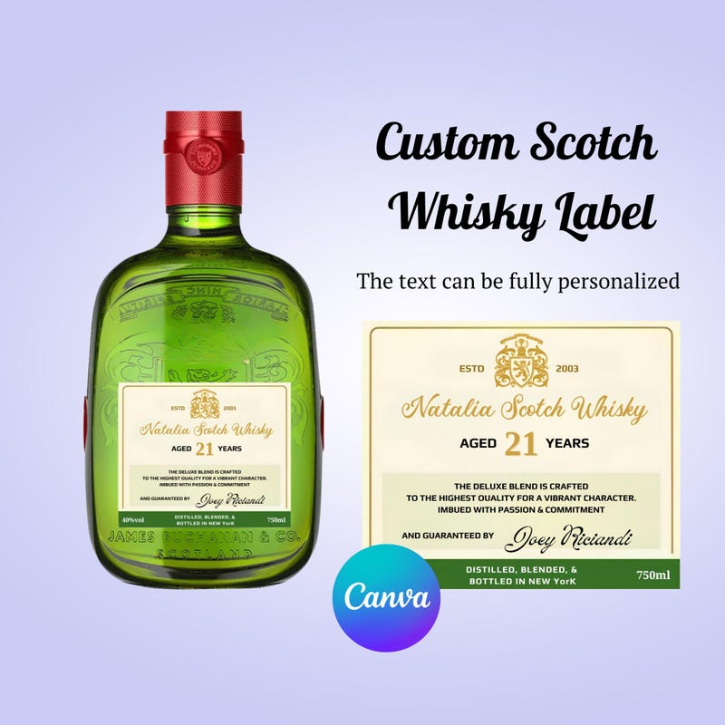 Liquor Bottle Tag Custom - Etsy