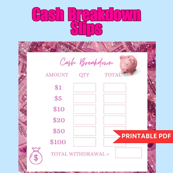 Cash Count Sheet - Etsy