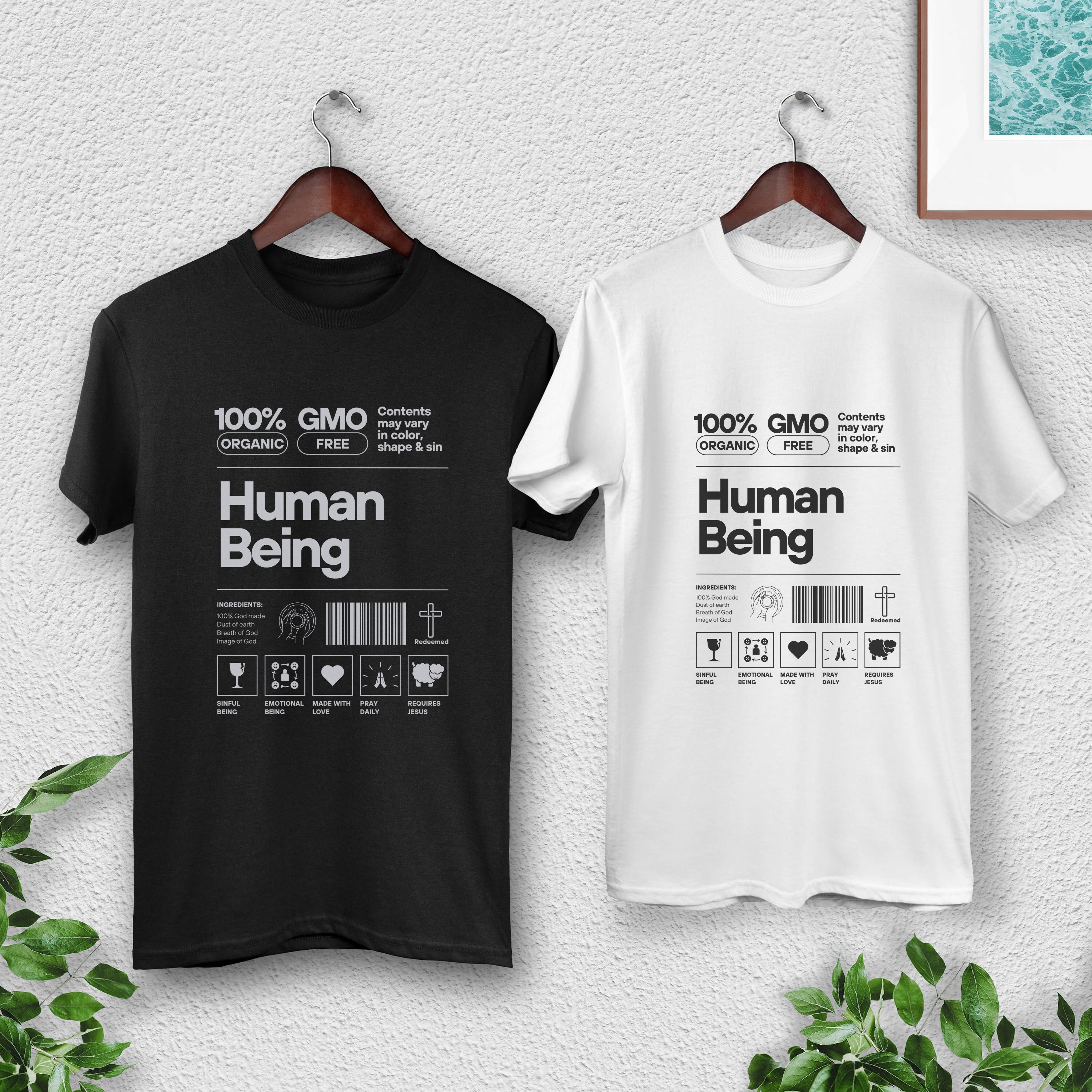Christianity Apparel, 100% God Made Human Being T-shirt, Creation ...