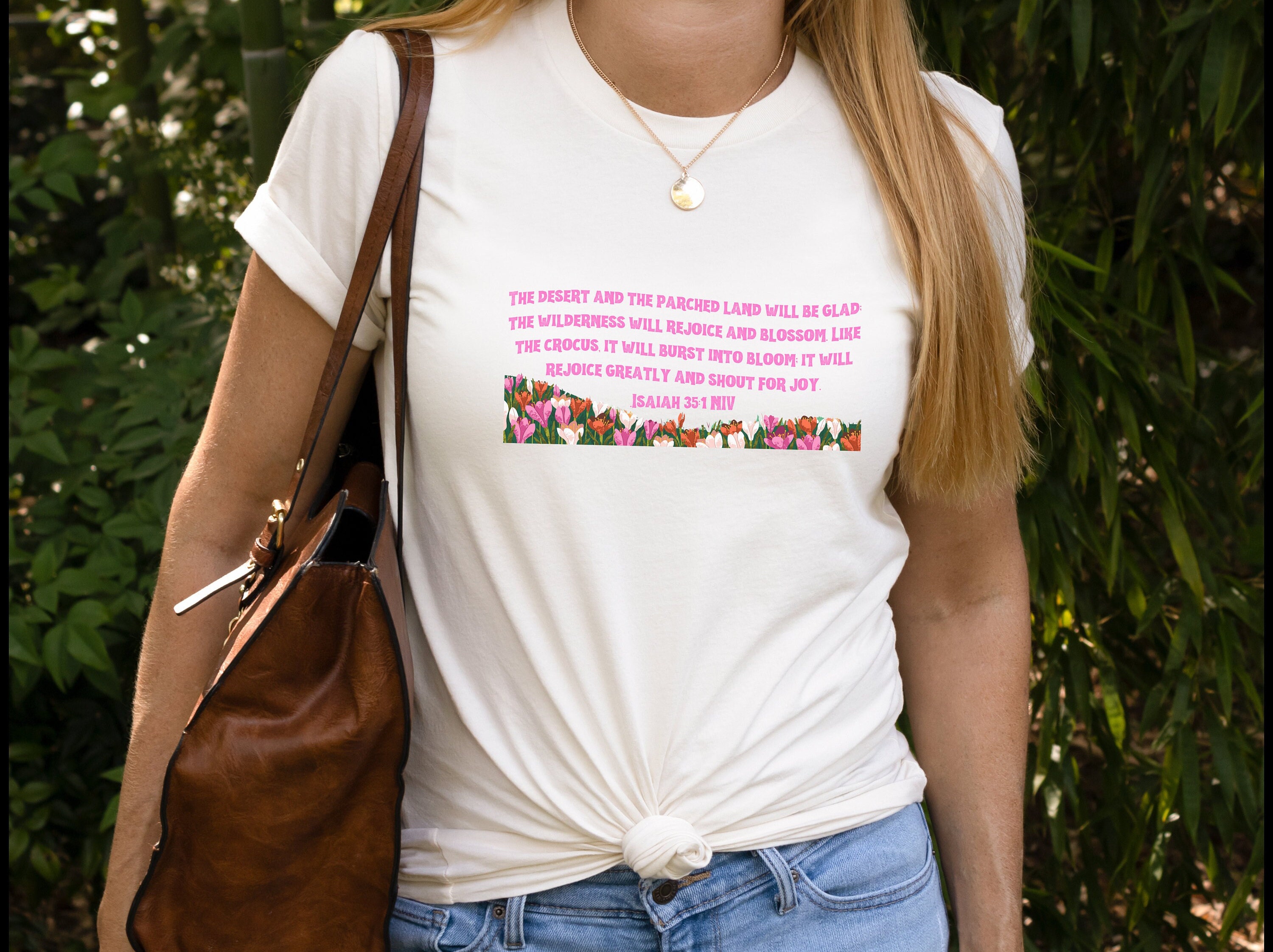 Christian Apparel, Flowering Crocuses, Bible Scripture Clothes Isaiah ...