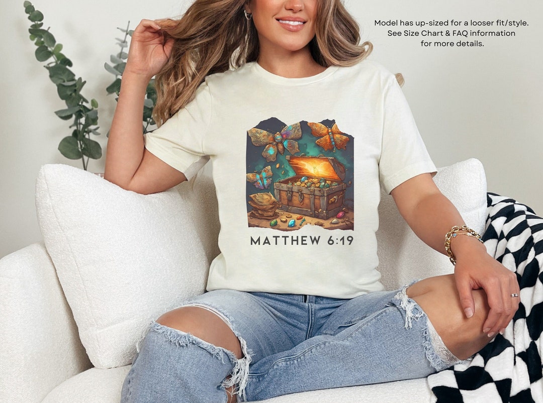 Scripture Clothes, Matthew 6:19 With Treasure Chest, Trendy Christian ...