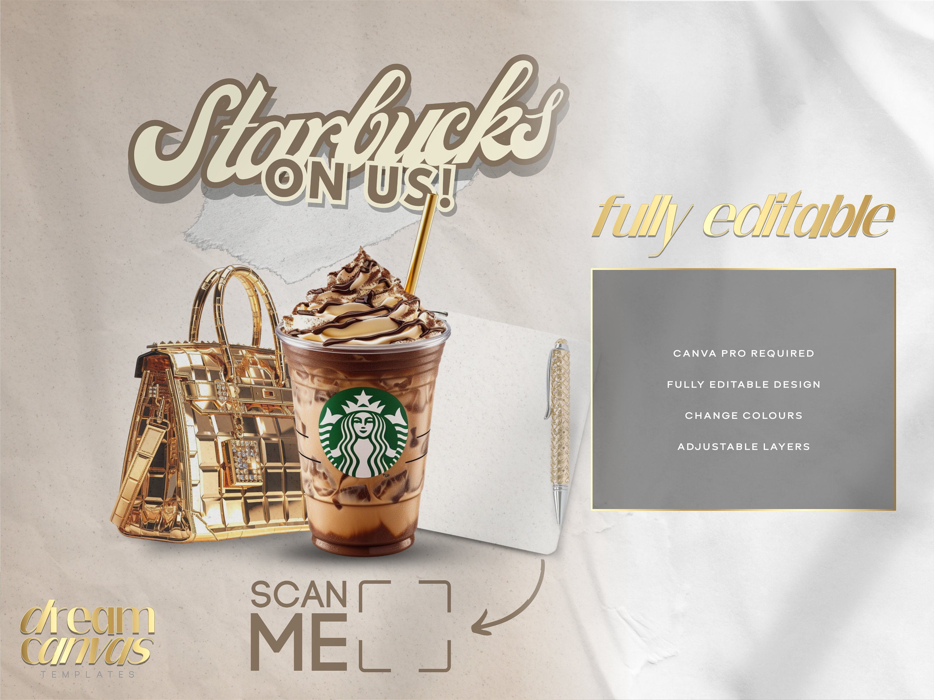 Starbucks Instagram Flyer, Canva Template, Canva Pro, Instagram Flyer - Etsy