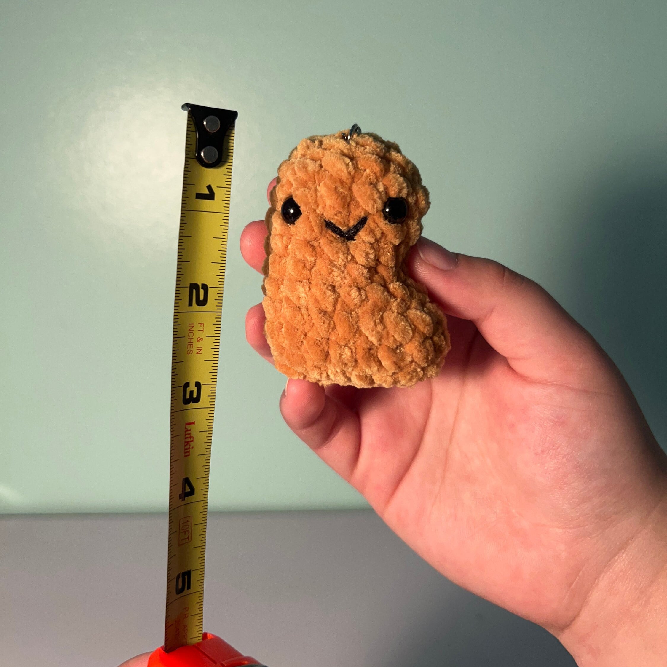 Crochet Chicken Nugget Keychain - Etsy