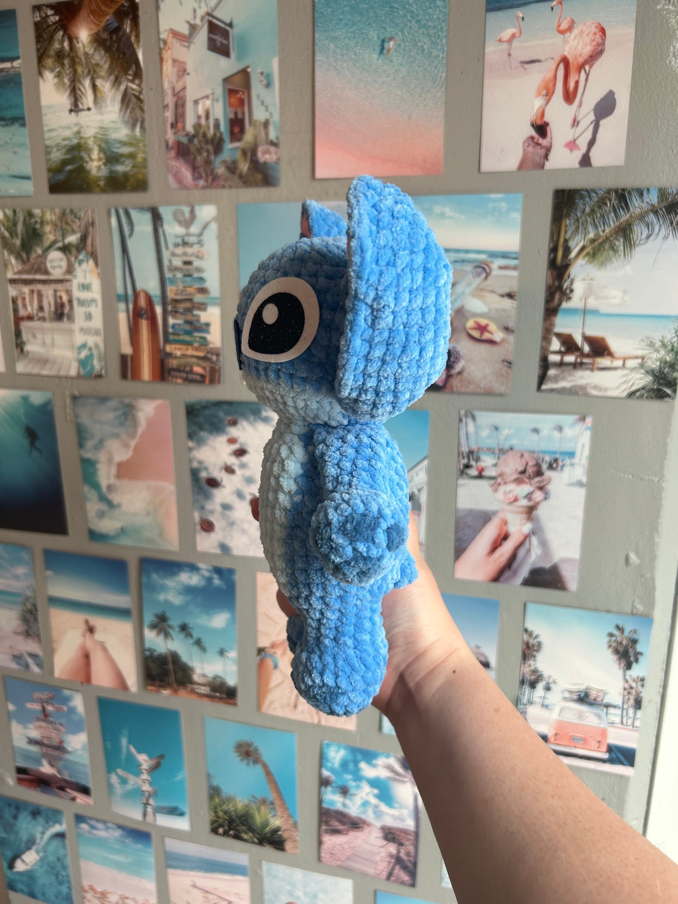 Crochet Stitch blue Alien Plushie - Etsy
