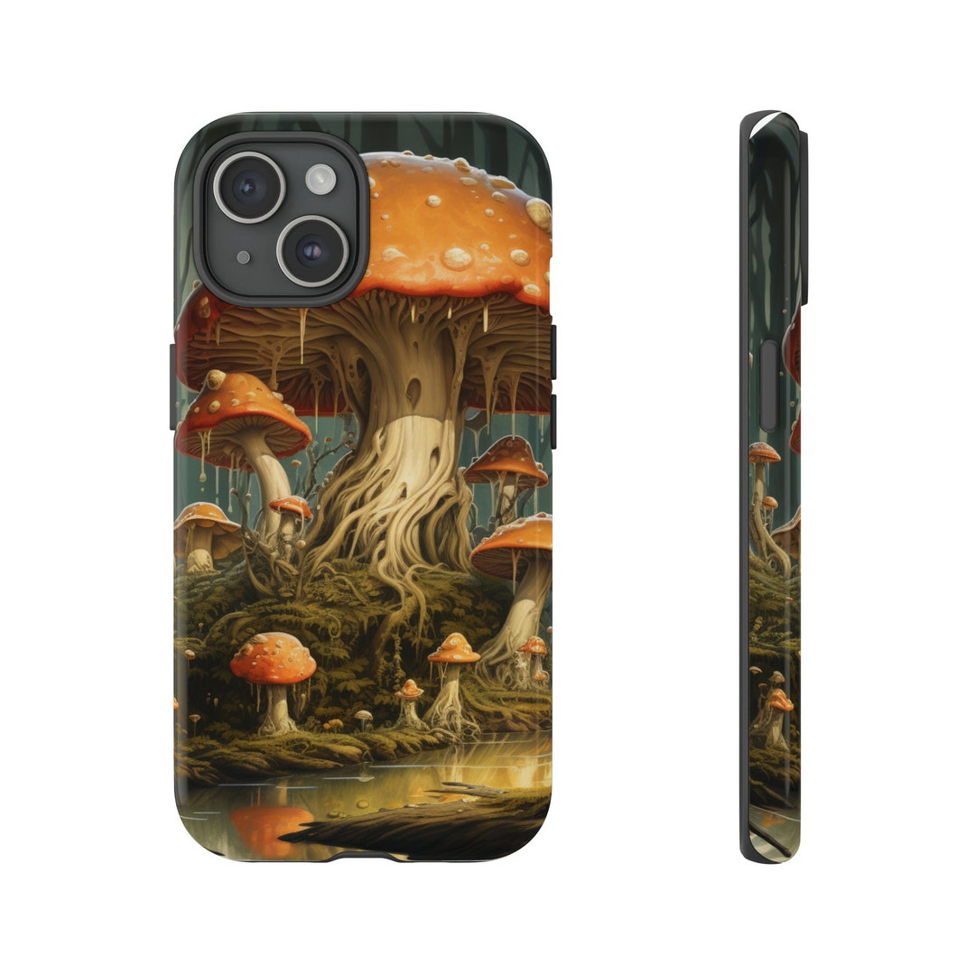 Enchanting Night Time Mushroom Phone Case, Mushroom Phone Case ...