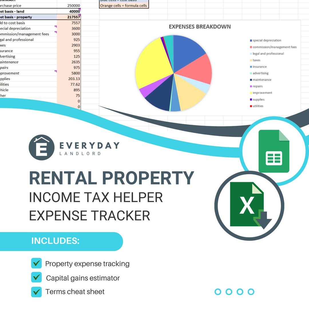 Rental Property Income Tax Expense Tracker (US) - Etsy