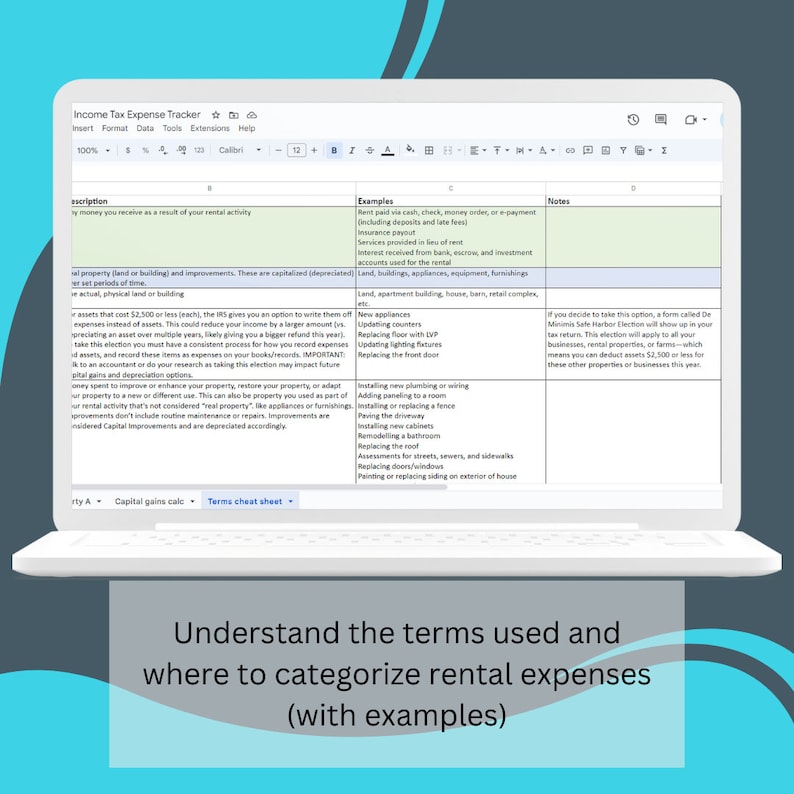 Rental Property Income Tax Expense Tracker (US) - Etsy