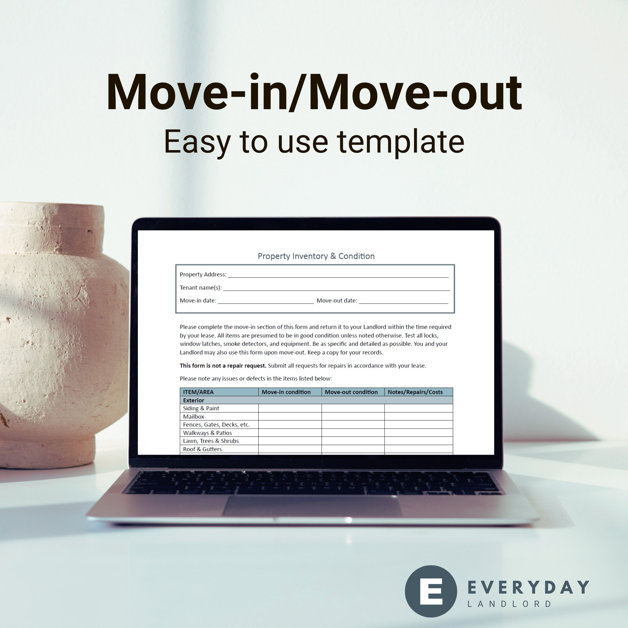 Rental Property Inventory & Condition Move-in/move-out Checklist - Etsy