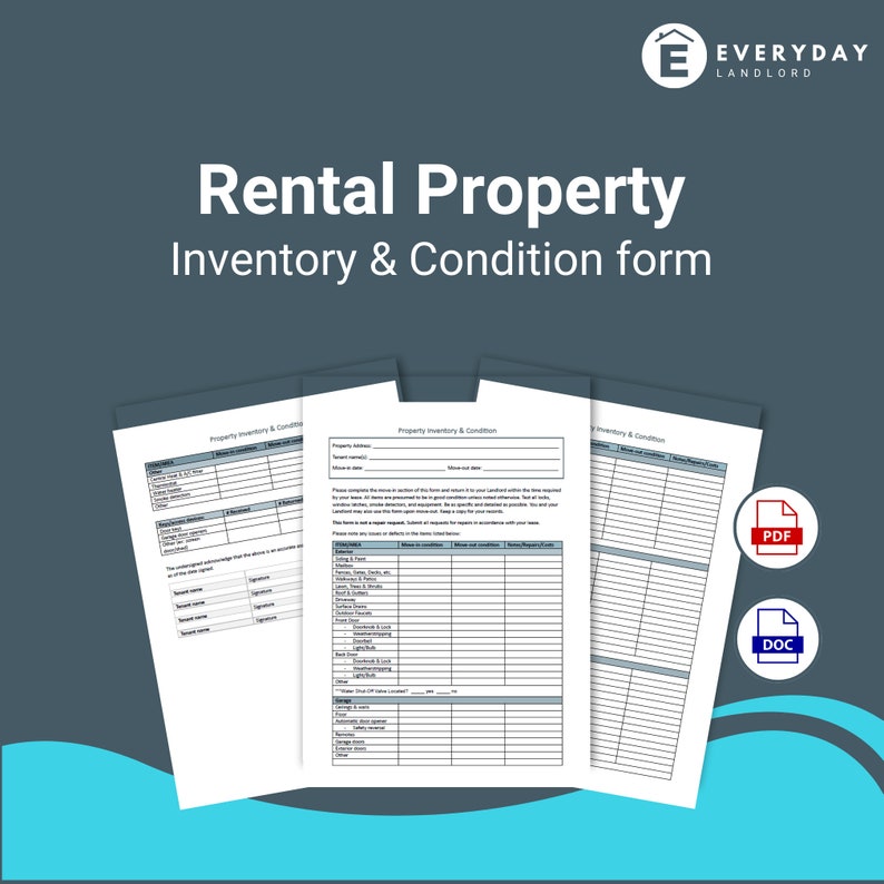 Rental Property Inventory & Condition Move-in/move-out Checklist - Etsy