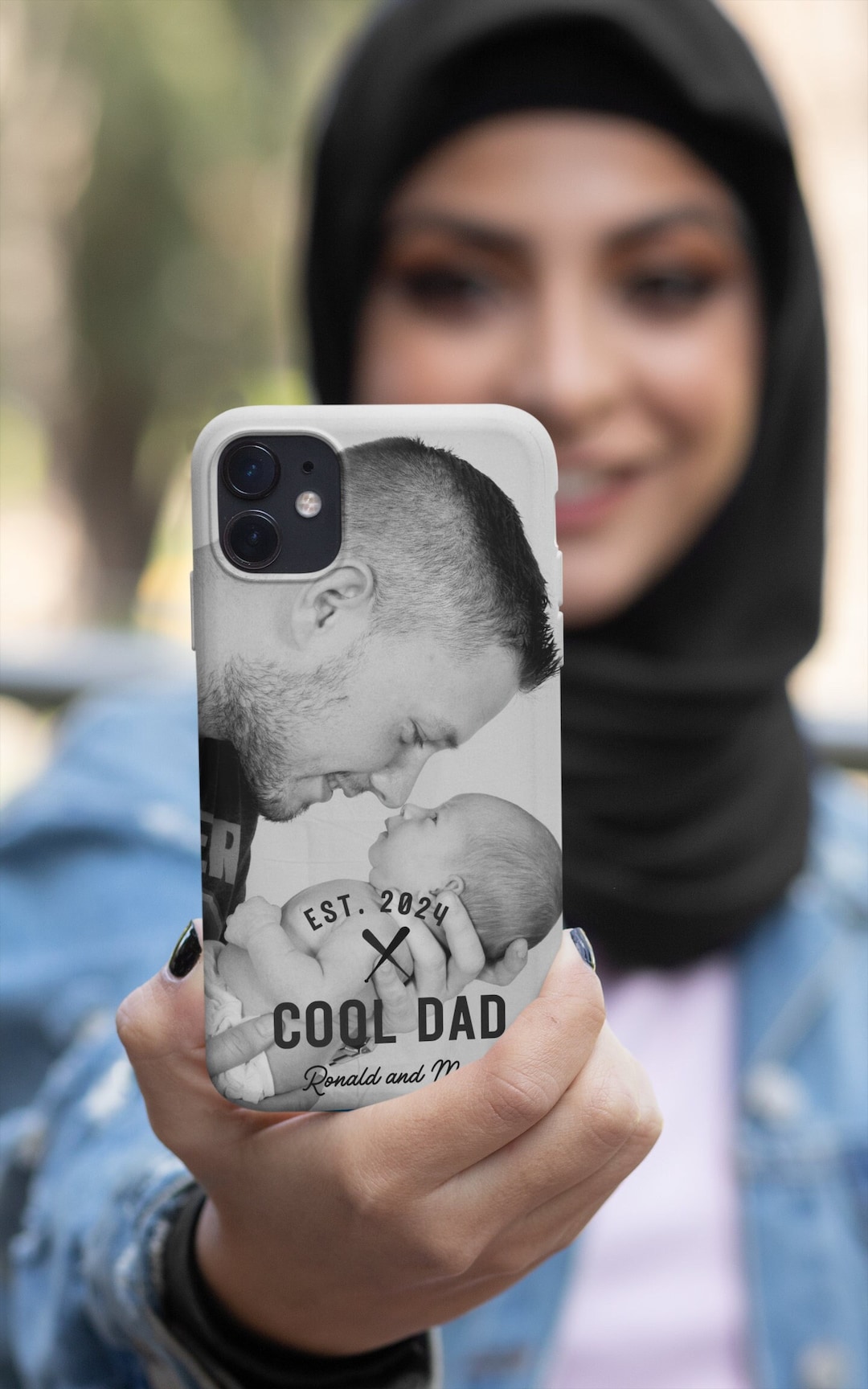 Custom Fathers Day Gift From Daughter Dad Phone Case With Picture for ...