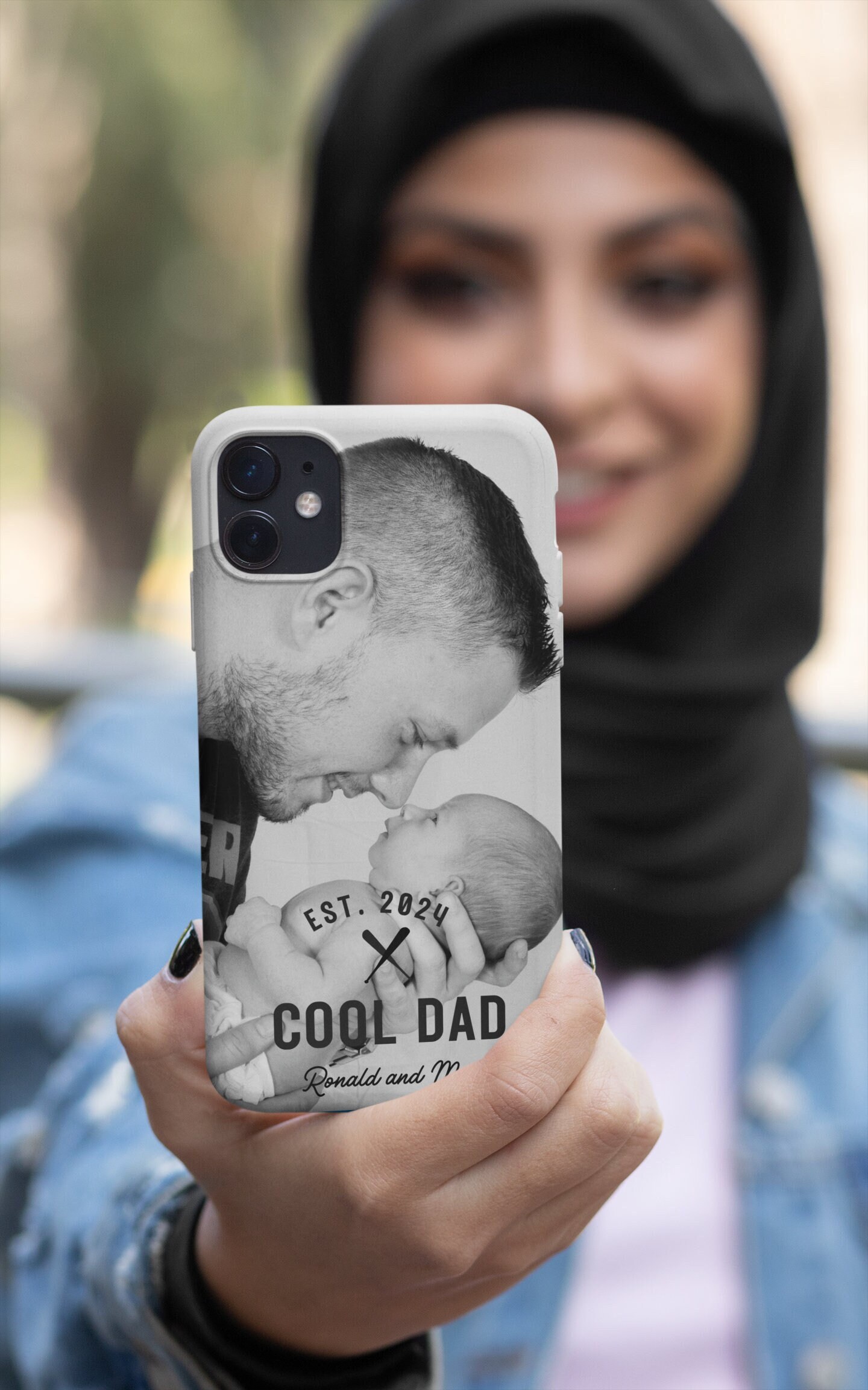 Custom Fathers Day Gift From Daughter Dad Phone Case With Picture for ...