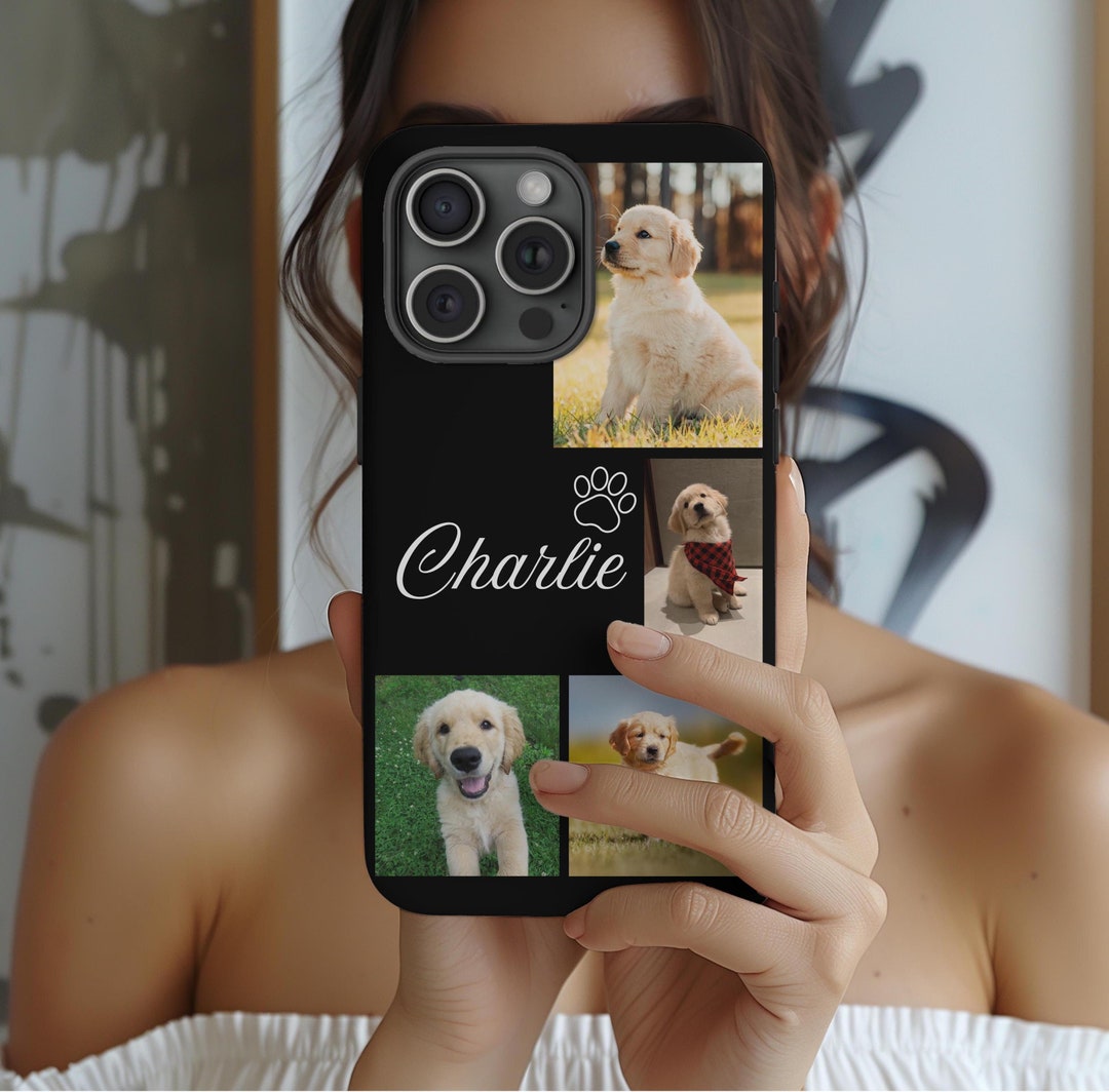 Custom Collage Pet Phone Case Using Pet Photo + Name Custom Dog Phone Case Custom Cat Phone Case ...
