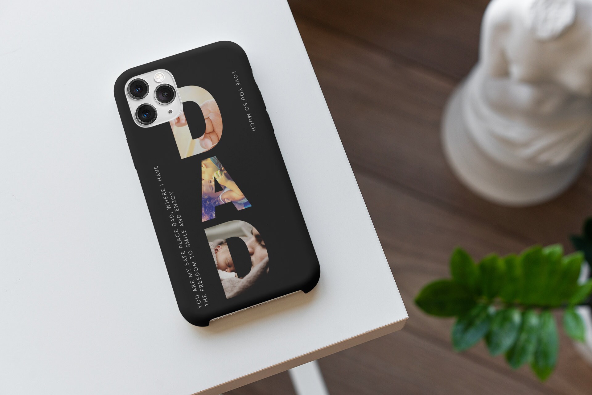 Custom Fathers Day Gift From Daughter Dad Phone Case With Picture for ...