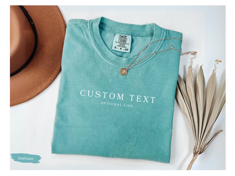 Custom Comfort Colors Shirt: Personalized Text Tee, Custom Logo T Shirt ...