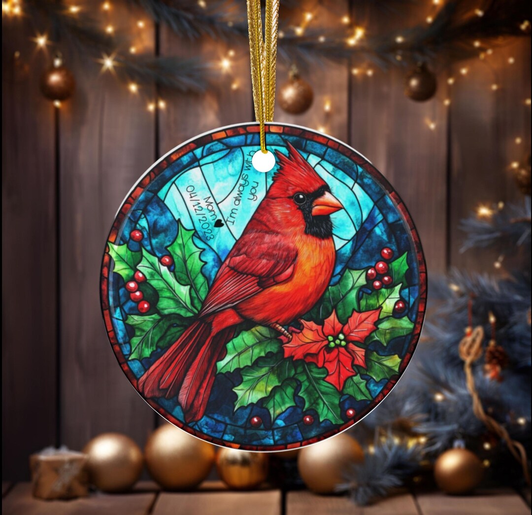 Custom Cardinal Ornament, Family Keepsake, Bird Ornament, Christmas ...