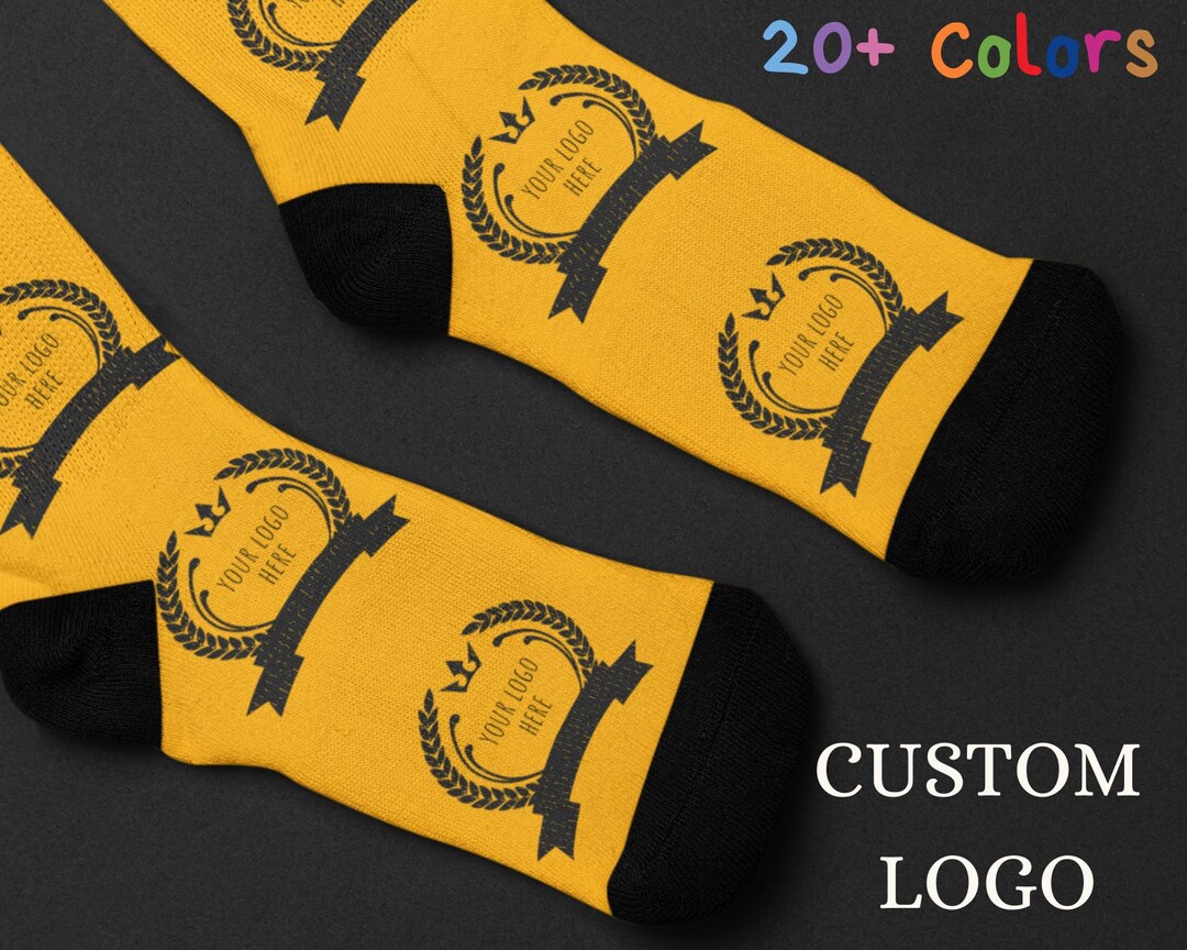 Custom Logo Socks, Father Days Gift, Customized Socks With Your Logo ...