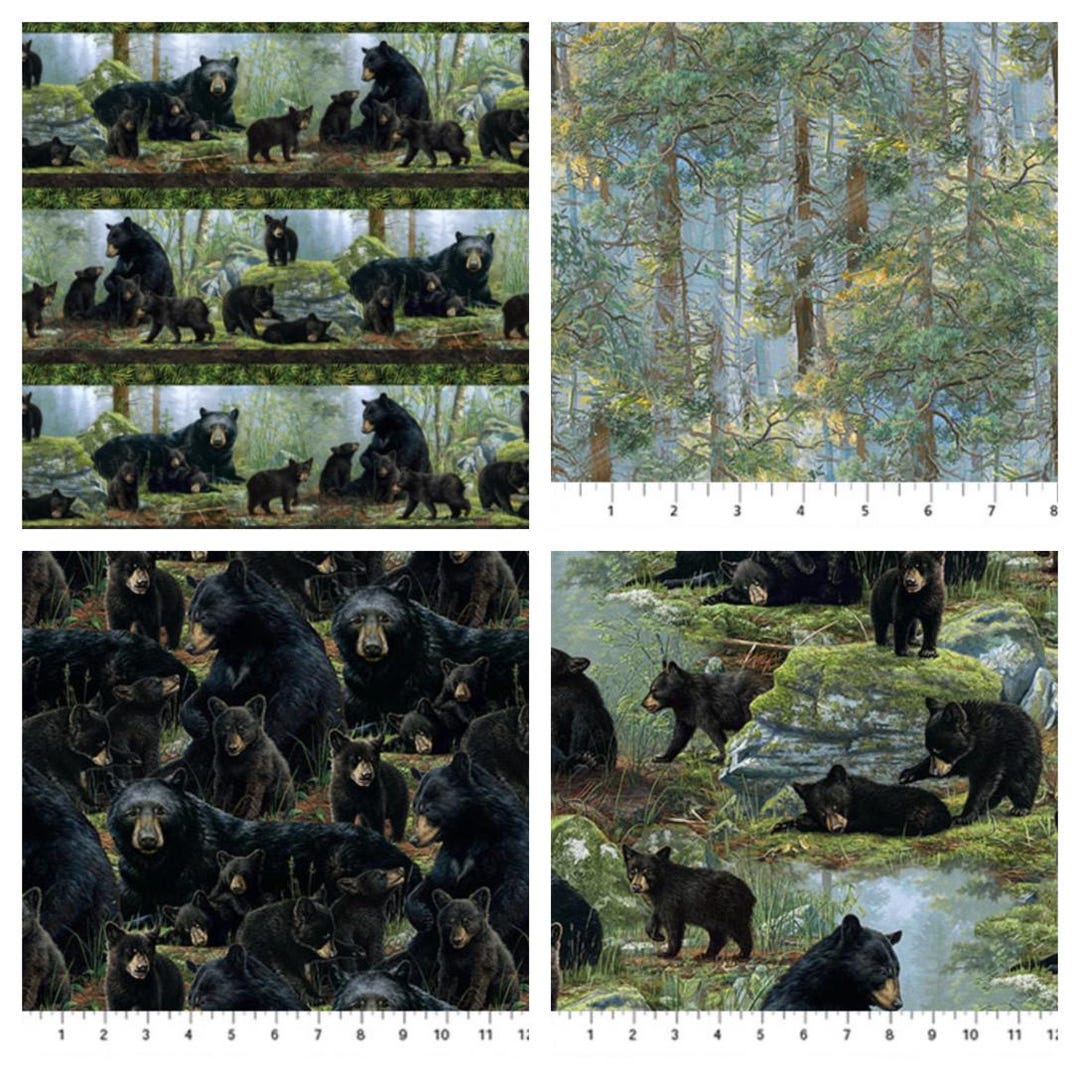 Northcott Bear's Den Fabric 4 Patterns Available - Etsy