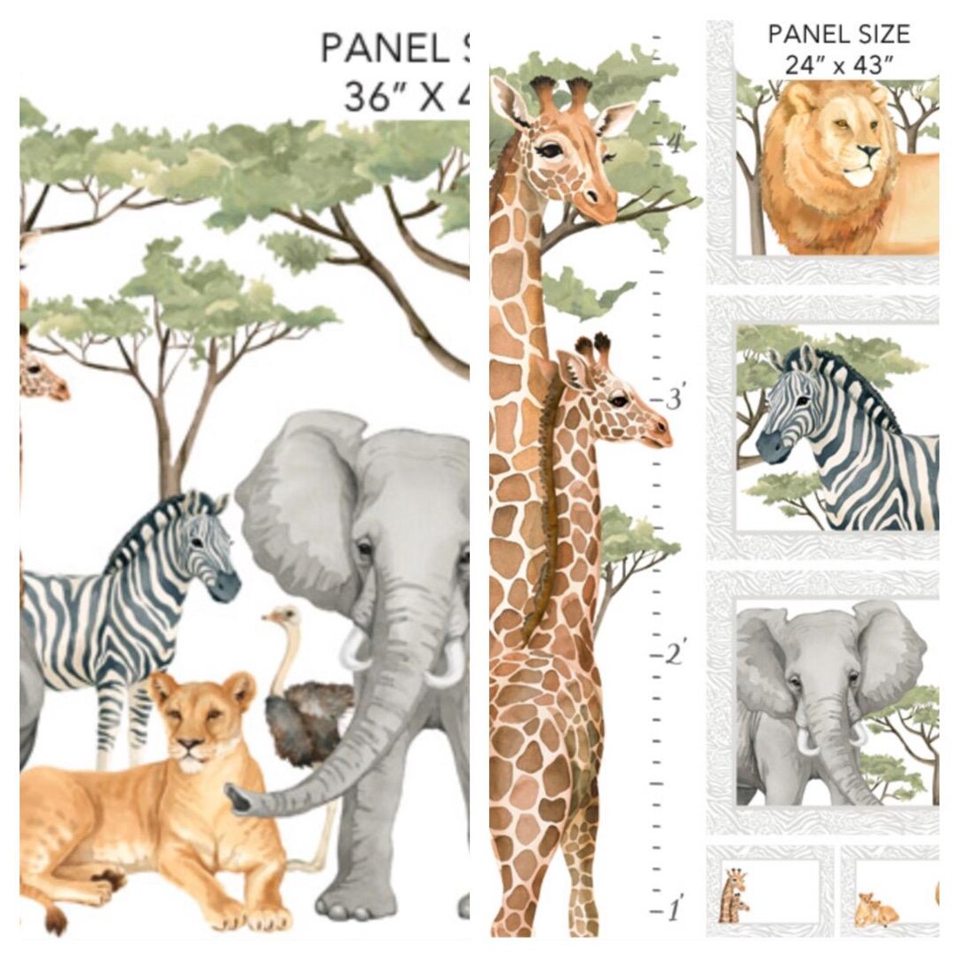 Northcott Wild One Panel's - Etsy