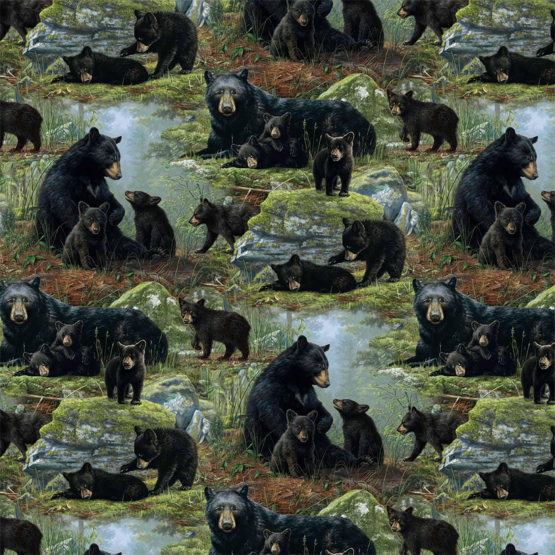 Northcott Bear's Den Fabric 4 Patterns Available - Etsy