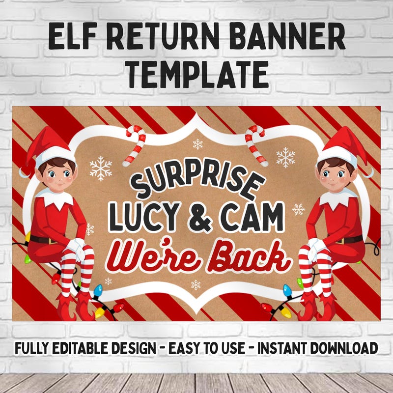 Painted Kraft Banners Elf - Etsy