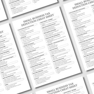 Tax Deduction Sheets, Business Tax Deductions, Tax Deduction Tracker ...