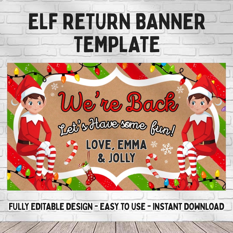 Christmas Elf Banner - Etsy