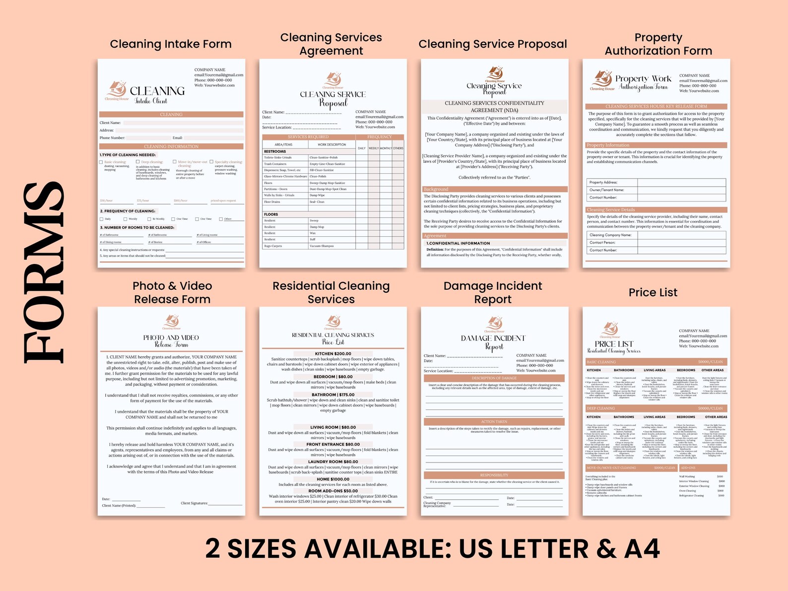 100+ Cleaning Business Templates Bundle, Cleaning Intake Form, Service ...