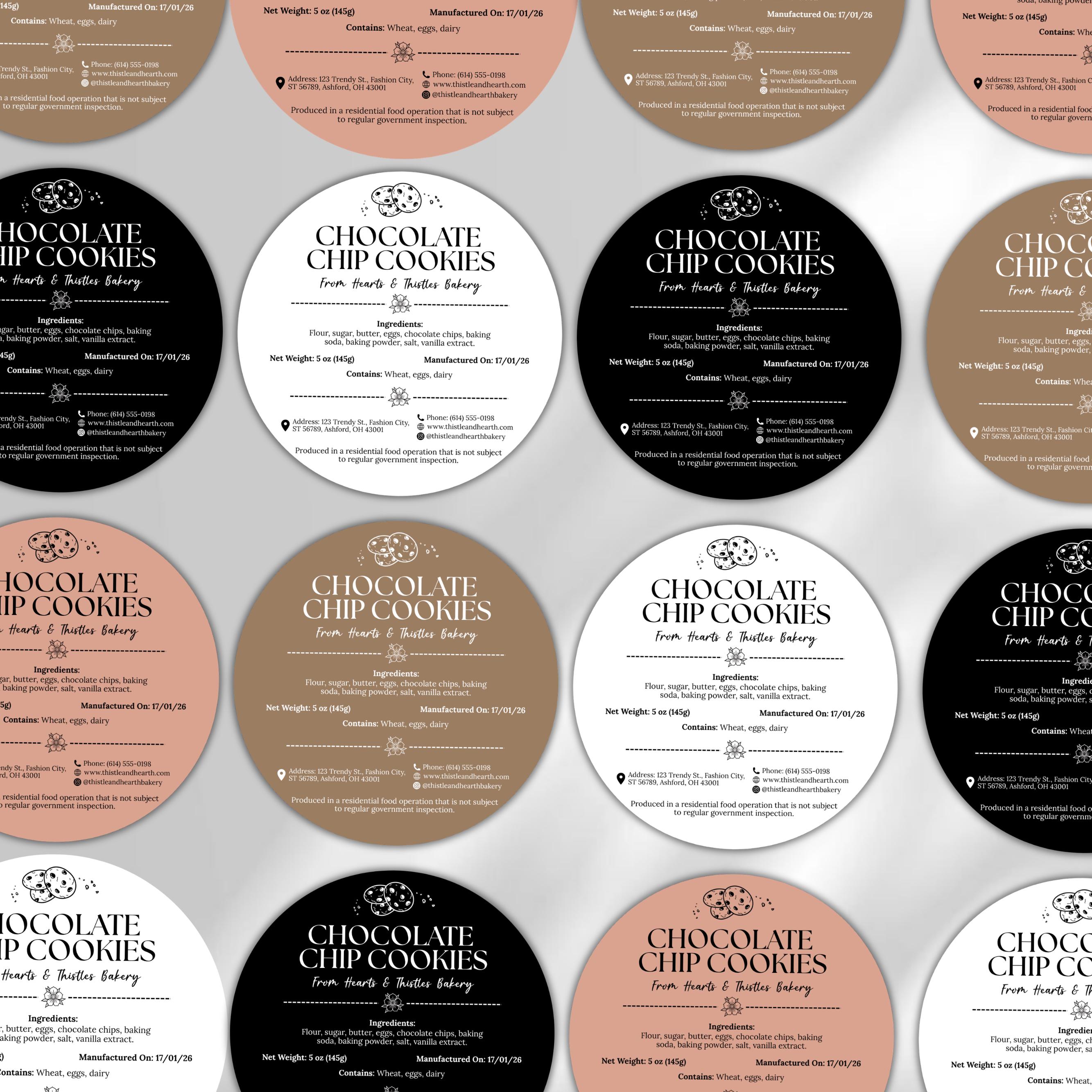 15+ Cottage Food Labels Bundle, QR Code Cookies Ingredients Label ...