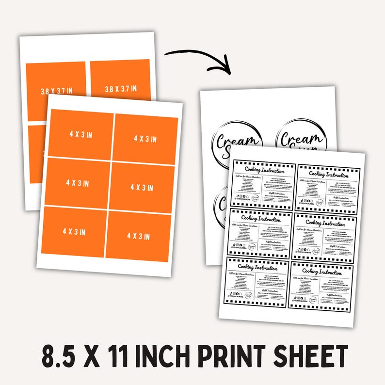 Printable Cream Soup Mix Labels, Editable Homemade Cream Soup Canva ...