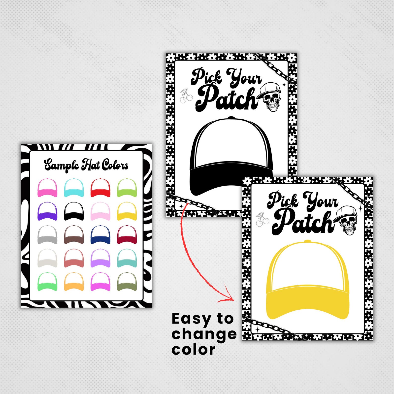 Trucker Hat Bar Canva Templates, DIY Price List Scan to Pay Sign for ...