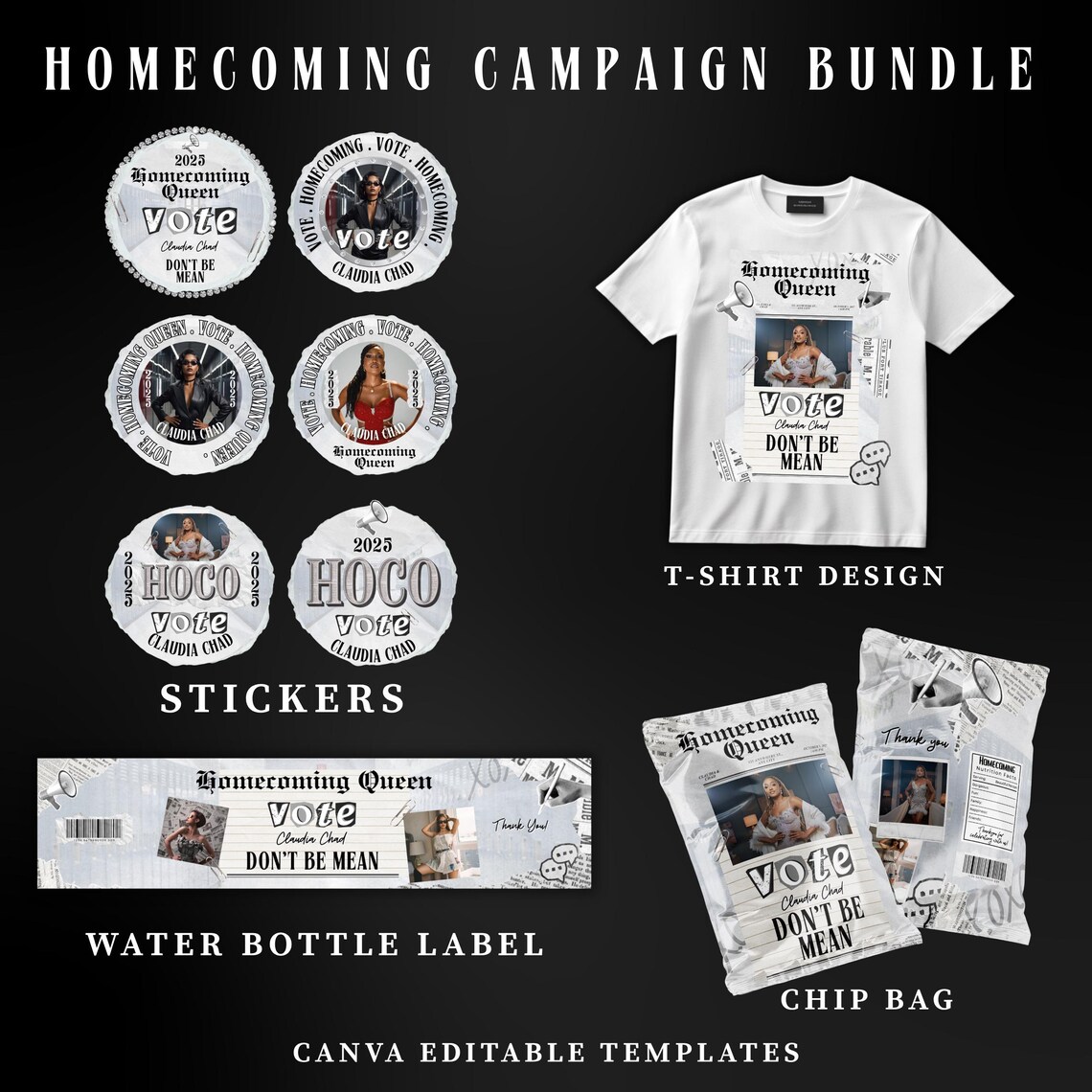 Homecoming Queen Poster, Newspaper Theme Homecoming Poster, Homecoming ...