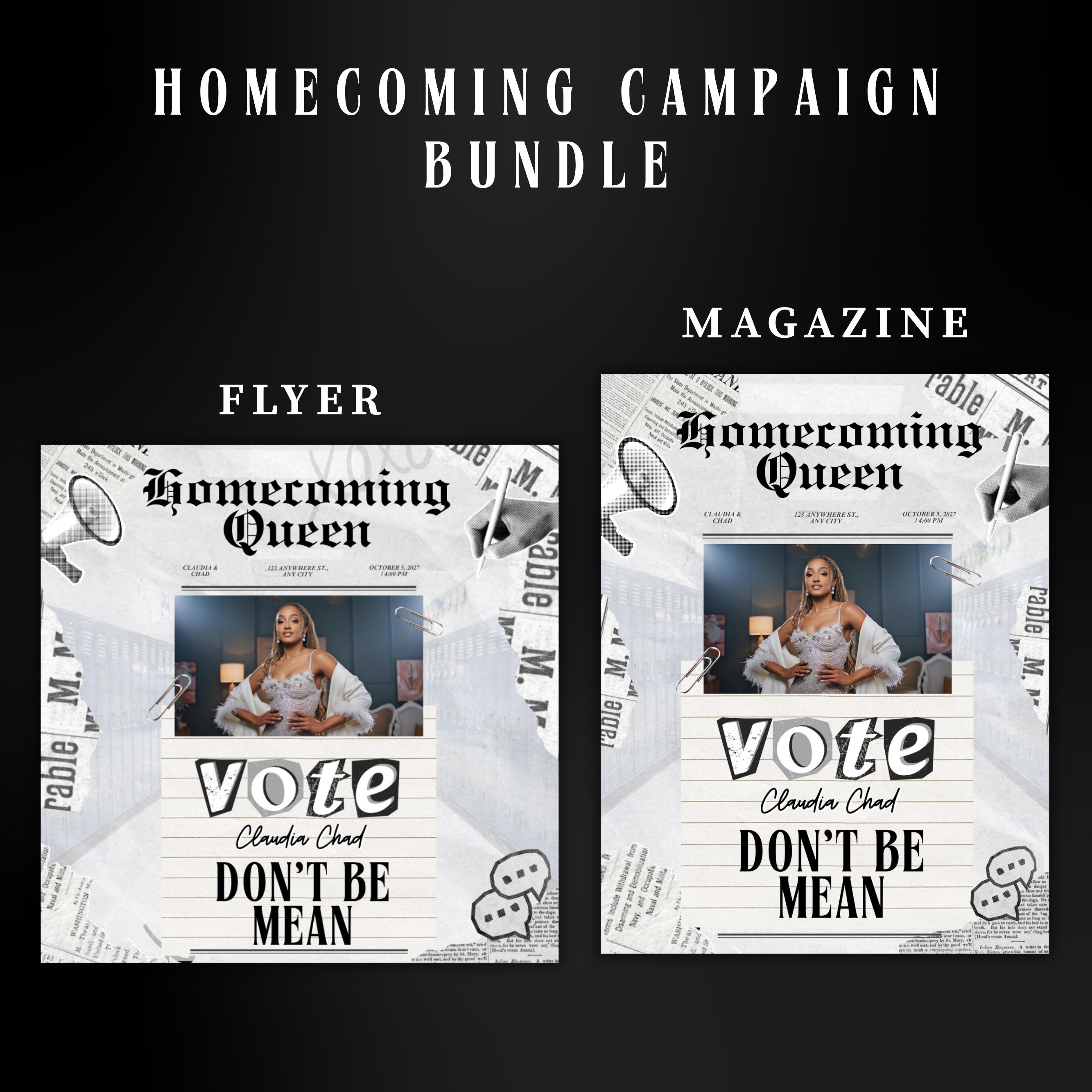 Homecoming Queen Poster, Newspaper Theme Homecoming Poster, Homecoming ...