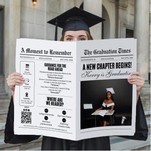 Graduation Newspaper Template, Photo 2025 Grad Newspaper Template,large ...