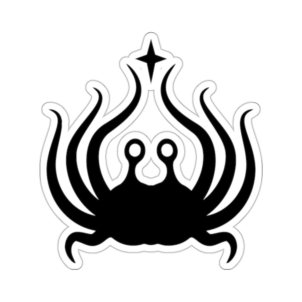 FSM Sticker black Outer Space Decal, Alien Creature, Kids Sticker ...