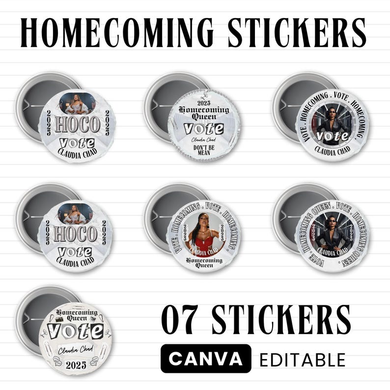 Vote Homecoming Stickers, Class Campaign Sticker, Class Campaign ...
