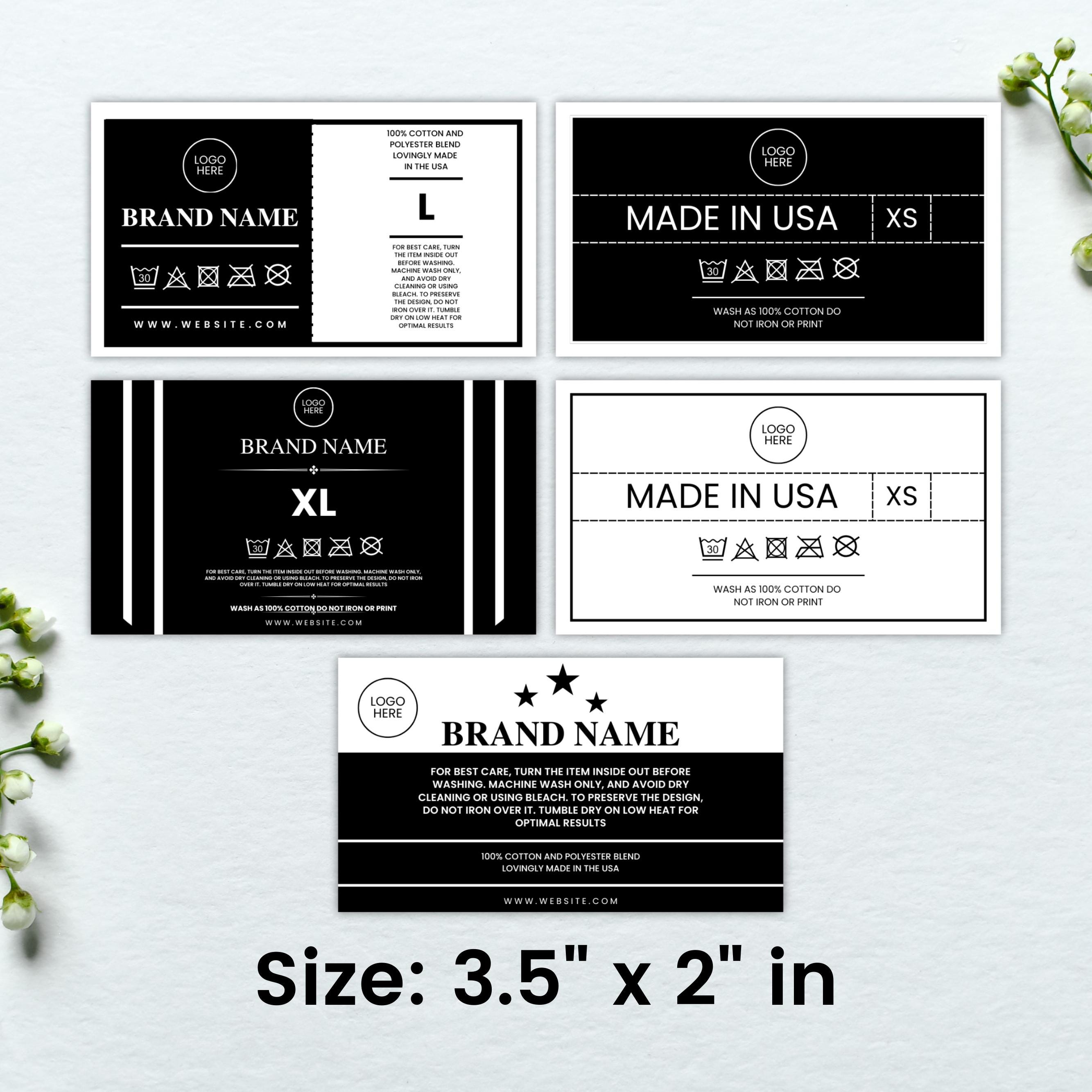 Editable Clothing Neck Tag Canva Template, Neck Labels for T-SHIRTS ...