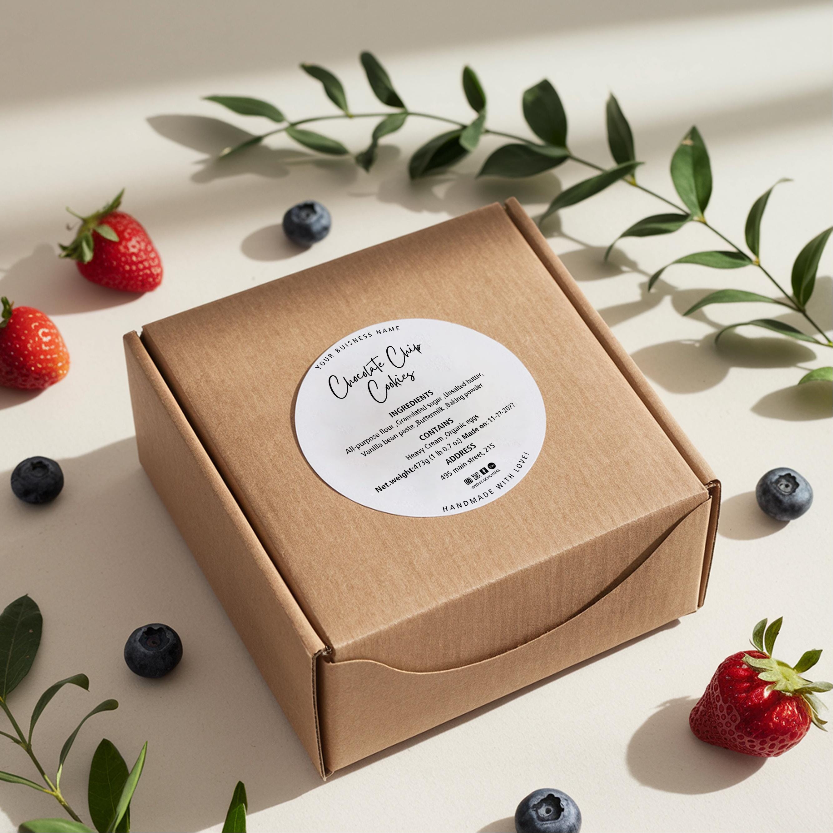 Editable Cottage Food Label,printable Food Label,cottage Law Cookie ...