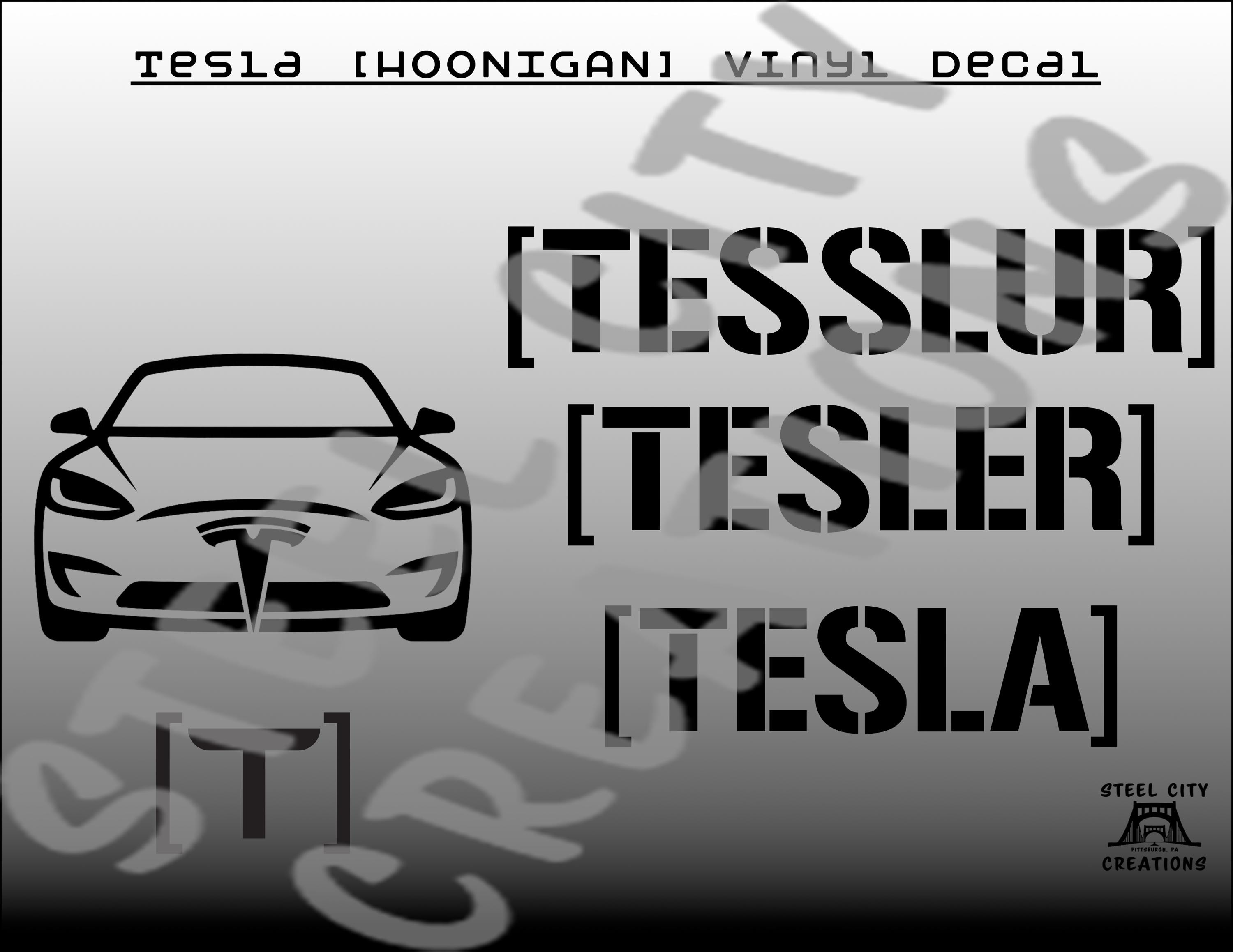 Tesla Hoonigan Vinyl Permanent Car Decal, Qty 3 - Ken Block, Hoonigan ...