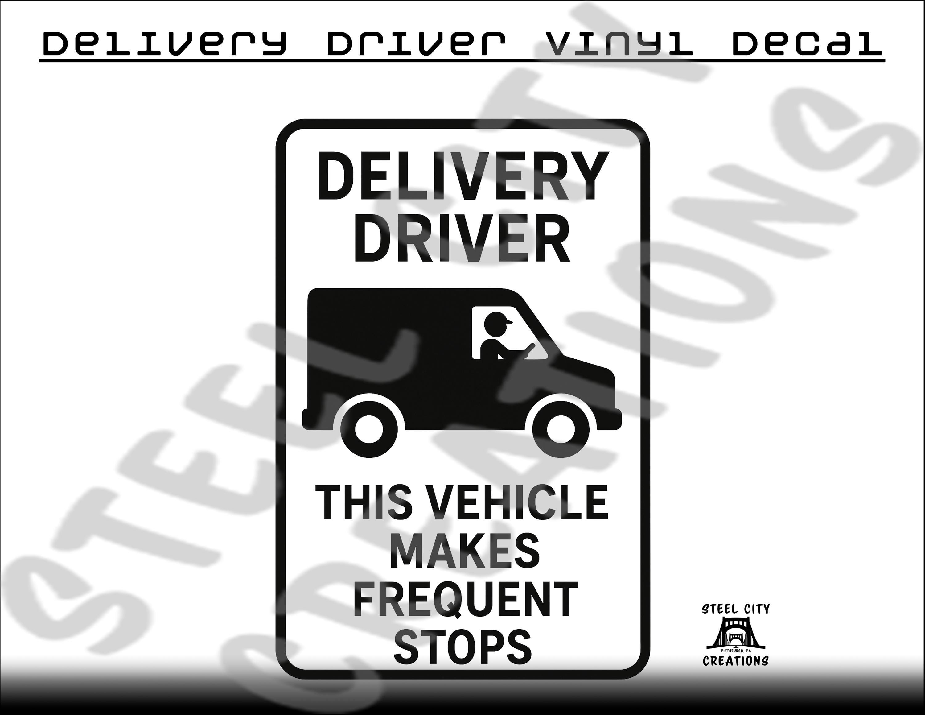 Delivery Driver - Food Delivery Vinyl Permanent Car Decal, Grubhub ...