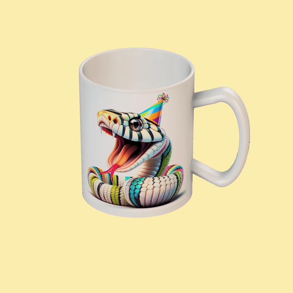 Colorful Cheerful Snake – Ai-generated Digital Illustration – Vibrant ...