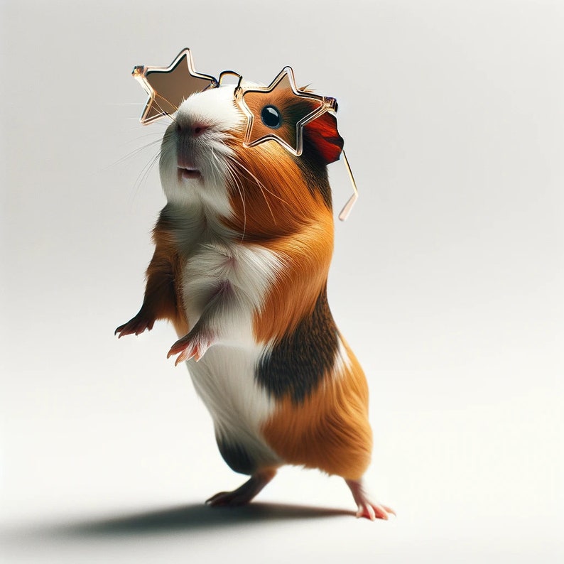 Dancing Fun Guinea Pigs – Ai-generated Digital Illustration – Whimsical ...